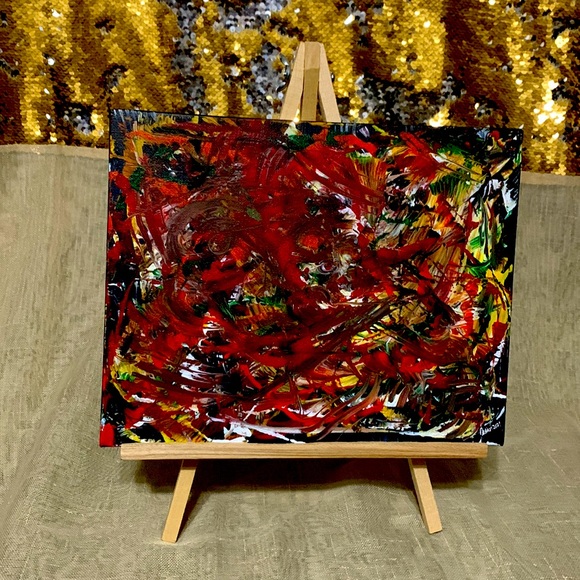 Art | Original Abstract Miniature Painting | Poshmark